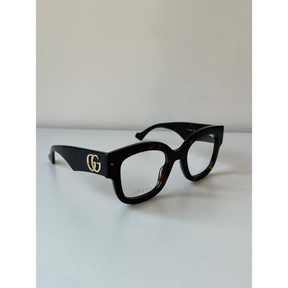 Gucci | Accessories | New Gucci Gg423o Brown Havana Thick Rim ...